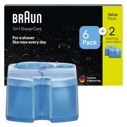 Braun Elektrorasierer Reinigungslösung "3-in-1 ShaverCare Reinigungskartuschen", 8 Stk., bunt, Reinigungsmittel, reinigt 10x besser als Wasser, mit