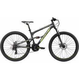 Bikestar Mountainbike, 39cm, 26 Zoll (66,04cm), schwarz, Fahrräder, für Damen und Herren, Kettenschaltung