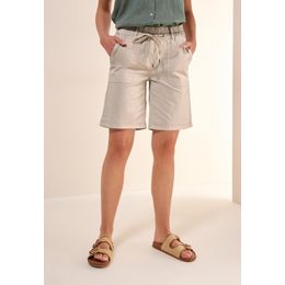 Cecil Damen Shorts "Style Tracey", beige, Gr. XXL, unifarben, Web, Obermaterial: 98% Baumwolle, 2% Elasthan, Hosen, Sommerhose mit elastischem Bund