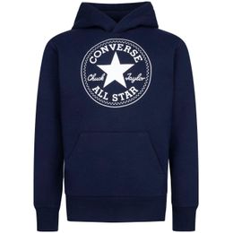 Converse Jungen Kapuzensweatshirt "für Kinder", schwarz, Gr. 134, bedruckt, unifarben, Sweatware, Obermaterial: 60% Baumwolle, 40% Polyester,