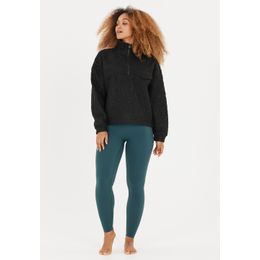 ENDURANCE ATHLECIA ATHLECIA Damen Strickpullover "Florrie", schwarz, Gr. 36, unifarben, 100% Polyester, Pullover, mit Teddy-Fleece und halbem Rei&szlig;verschluss