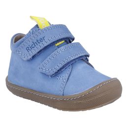 Richter Baby Lauflernschuh "Maxi WMS: Mittel", Gr. 25, blau, Nubukleder, Schuhe, Klettschuh mit gepolstertem Einstieg, Größenschablone zum Download