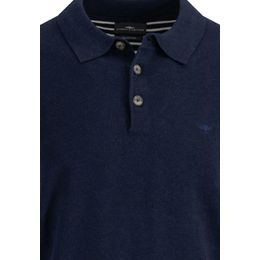 Fynch-Hatton Herren Poloshirt, blau, Gr. XXL, unifarben, Jersey, Obermaterial: 100% Baumwolle, Shirts, mit Logo Stickerei