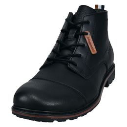 Bugatti Herren Schnürboots, Gr. 40, schwarz, Lederimitat, Schuhe, Stiefelette, Winterboots, Desertboots mit kerniger Laufsohle