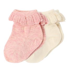 Topomini 2 Paar Newborn Socken mit R&uuml;schen