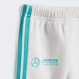 adidas Performance Trainingsanzug 'MERCEDES - AMG PETRONAS FORMULA ONE TEAM DNA BABY JOGGER LONG' Jungen Gr&ouml;&szlig;e 68 aqua / wei&szlig;