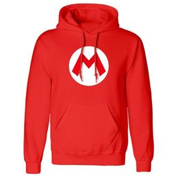 Super Mario Hoodie "Badge Hoodie" in Rot | Gr.: S