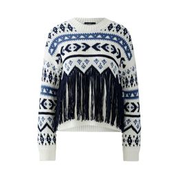 Oui Pullover in white blue | Gr.: 34