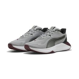 Puma Damen Trainingsschuh "PWR Hybrid Trainingsschuhe Erwachsene", Gr. 46gray echo ruby shimmer schwarz rot, Obermaterial: Textil, Synthetik; Futter: