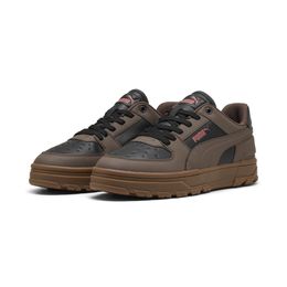 Sneaker Puma "Caven 2.0 Abrupt Sneakers Erwachsene", Damen, Gr. 38,5, schwarz (flat bronze schwarz gum braun beige), Obermaterial: Synthetik, Textil; Futter: Textil; Innensohle: Textil; Laufsohle: Gummi, Schuhe Sneaker