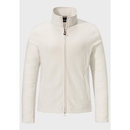 Schöffel Fleecejacke SCHÖFFEL "Fleece Jacket Leona3", Damen, Gr. 38, beige (9040, natur), Oberstoff: 100% Polyester, regular fit, hoch geschlossener Ausschnitt, Jacken