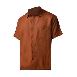 Antioch Button Up Shirt male Brown size XL