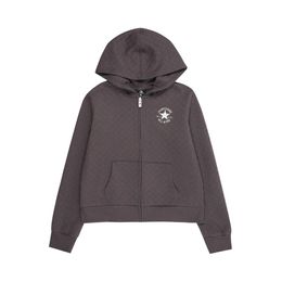 Converse Sweatjacke 'STAR' M&auml;dchen Gr&ouml;&szlig;e 140/146 dunkelgrau / wei&szlig;