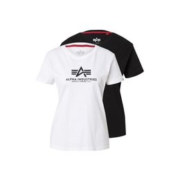 Alpha Industries T-Shirt 'New Basic' Damen Größe M schwarz / weiß