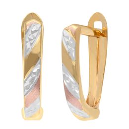 WITT Damen Creole, Gelbgold 375, Größe 0