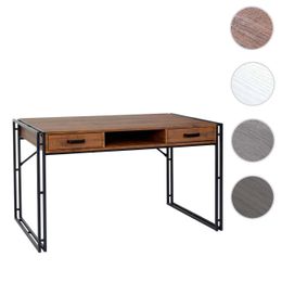 Mendler Schreibtisch HWC-A27, B&uuml;rotisch Computertisch, 122x70cm 3D-Struktur ~ Variantenangebot 50095+56594+0