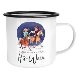 mrs. RIDE Emailletasse H&uuml;-Wein