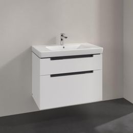 Villeroy & Boch Villeroy & Boch Subway 2.0 Waschtischunterschrank XXL 78,7 cm, Griffe chromfarbig glänzend, 2 Auszüge
