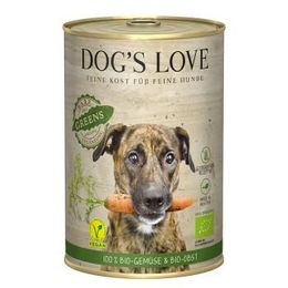 DOG&rsquo;S LOVE DOG'S LOVE Nassfutter Hund, Adult, Greens Bio, Obst und Gem&uuml;se 6x400 g