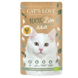CAT'S LOVE Bio Nassfutter Katze Adult in Gelee Huhn 12x100 g