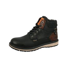 Schnürstiefelette Tom Tailor "Tom Tailor Stiefelette Lederimitat/Textil", Herren, Gr. 40, schwarz, Lederimitat, Textil, Casual, Schuhe