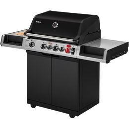 Gasgrill Enders "Uniq 4 IK Cruster", schwarz, B:155cm H:120cm T:65,5cm, Grills, Keramikbrenner sorgt für 800C Infrarot-Oberhitze im Grill