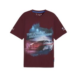 T-Shirt Puma "BMW M Motorsport Car Graphic T-Shirt Herren", Damen, Gr. M, rot (ruby shimmer rot), Obermaterial: 100% Baumwolle; Rippe: 71% Baumwolle, 29% Polyester, bedruckt, relaxed fit, Rundhals, Shirts T-Shirt