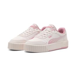 Sneaker Puma "Carina Mia Satin Princess Sneakers Damen", Damen, Gr. 38,5, rosa (jasmine flower pinkscape pink), Obermaterial: Textil, Kuhleder, Synthetik; Futter: Textil; Innensohle: Textil; Laufsohle: Gummi, Schuhe Sneaker