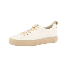 Sneaker Paul Green "Paul Green Sneaker Glattleder", Damen, Gr. 37, beige (cream), Glattleder, Schuhe Sneaker