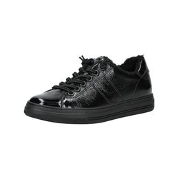 Sneaker Paul Green "Paul Green Sneaker Leder", Damen, Gr. 37,5, schwarz (schwarz lack), Leder, Schuhe Sneaker