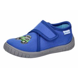 Hausschuh Lico "Hausschuh Cookie Boy", M&auml;dchen, Gr. 30, blau, Synthetik, Schuhe Hausschuh