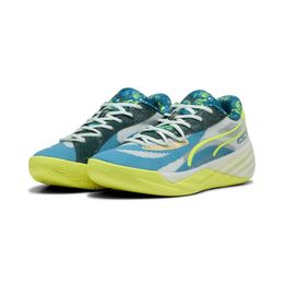 Sneaker Puma "All-Pro NITRO™ Hoops Dreamz Basketballschuhe Erwachsene", Gr. 42.5, tropical blau peaceful, Obermaterial: Synthetik, Textil; Futter: Textil; Innensohle: Textil; Laufsohle: Gummi, Schuhe