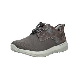Schn&uuml;rschuh Josef Seibel "Josef Seibel Halbschuhe Leder/Textil", Herren, Gr. 43, grau, Leder, Textil, Schuhe Schn&uuml;rschuh
