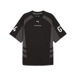 T-Shirt Puma "BMW M Motorsport Lifestyle T-Shirt Herren", Herren, Gr. XL, schwarz, Obermaterial: 100% Baumwolle; Rippe: 71% Baumwolle, 29% Polyester, relaxed fit, Rundhals, Shirts