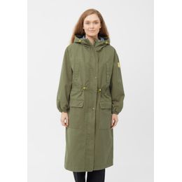 Langmantel Derbe "Milby", Damen, Gr. 34, gr&uuml;n (olivine, navy), Obermaterial: 100% Baumwolle; Futter: 100% Baumwolle, M&auml;ntel, Canvas Jacke, Innentasche, Baumwolllining