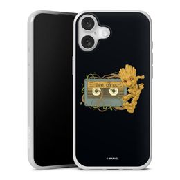 DeinDesign iPhone 16 Plus Handy Silikon Hülle Case weiß Handyhülle Marvel Groot Guardians Of The Galaxy Silikon Case
