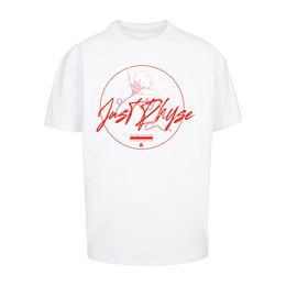 Just Rhyse T-Shirt 'Full Bloom' Herren Gr&ouml;&szlig;e S pink / rot / wei&szlig;