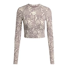 adidas by Stella McCartney Funktionsshirt 'Training Longsleeve Crop' Damen Gr&ouml;&szlig;e XL elfenbein / schlammfarben