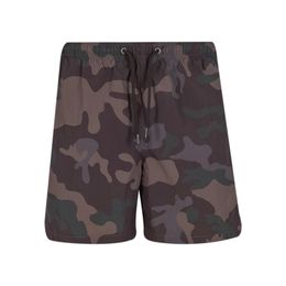 Brandit Badeshorts Herren Gr&ouml;&szlig;e L dunkelbeige / dunkelbraun / grau / tanne