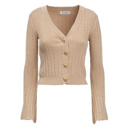 Influencer Strickjacke Damen Gr&ouml;&szlig;e M beige