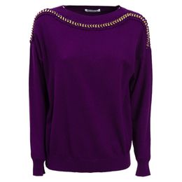 Influencer Pullover Damen Gr&ouml;&szlig;e S aubergine