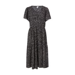 QS Kleid Damen Gr&ouml;&szlig;e 42 schwarz / wei&szlig; Sommerkleid