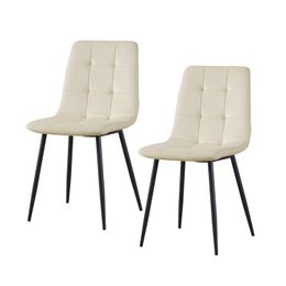 HTI-Living Stuhl Mesa Velvet Creme