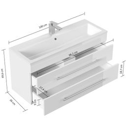Posseik Badm&ouml;bel Portus 1000 SlimLine in versch. Ausf&uuml;hrungen
