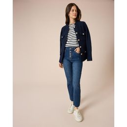 Fiora Blue 5-Pocket Stretch-Denim geknöpft