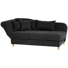 Max Winzer Selma Recamiere mit Armteil links klappbar schwarz