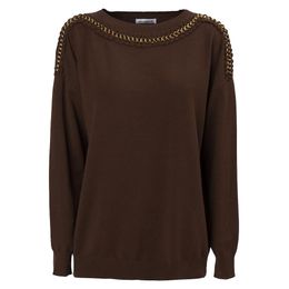 Influencer Pullover Damen Gr&ouml;&szlig;e L braun