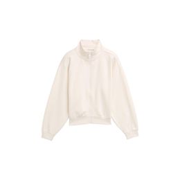 Tom Tailor Mädchen Oversize Sweatjacke mit Stehkragen, braun, Uni, Gr. 152