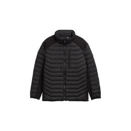Tom Tailor Herren Plus Size - Hybrid Lightweight Steppjacke mit Stehkragen, schwarz, Uni, Gr. 2XL