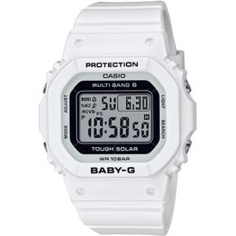 CASIO Baby-G Damen Funkchronograph, wei&szlig;, Armbanduhren, Armbanduhr, Digitaluhr, Solaruhr, Damenuhr